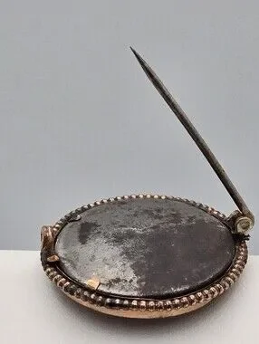 Vintage | Jewelry | Antique Victorian Mourning Brooch Sepia Gentleman ...